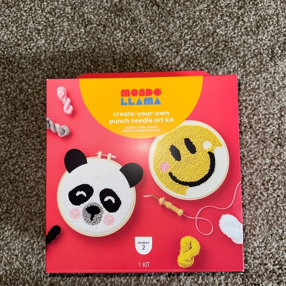 Toys | Punch Needle Art Kit Panda And Smiley Face | Poshmark
